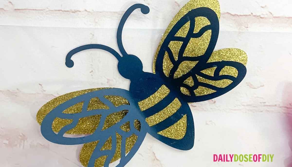 Easy 3D Paper Bee Craft and SVG File - Daily Dose of DIY