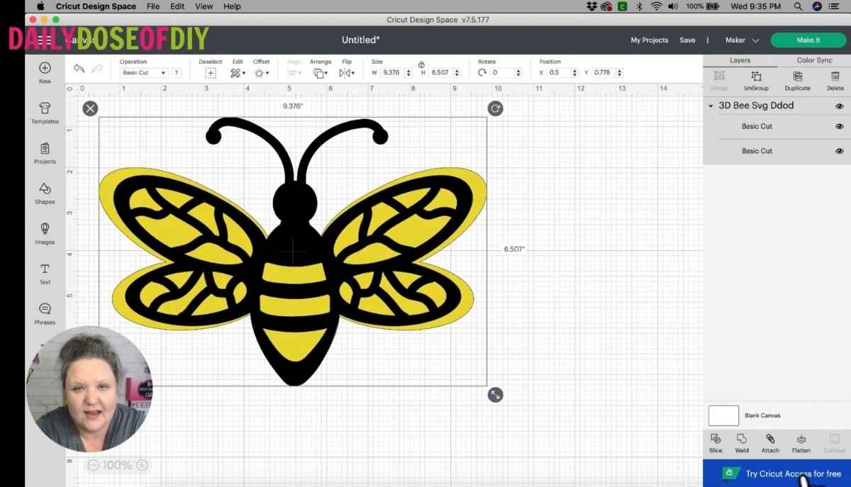 Easy 3D Paper Bee Craft and SVG File - Daily Dose of DIY