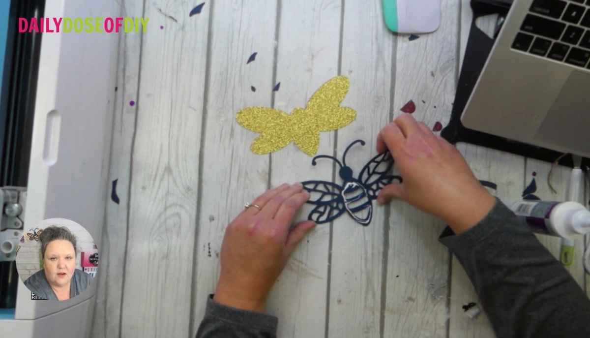 Easy 3D Paper Bee Craft and SVG File - Daily Dose of DIY