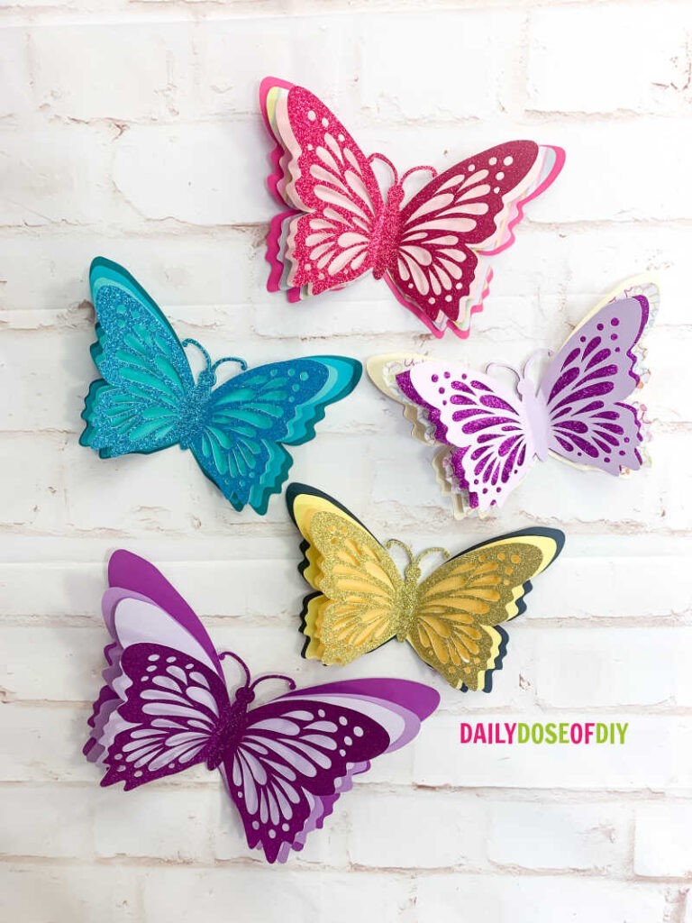 How to Make a 3d Butterfly with Free SVG File - Daily Dose of DIY