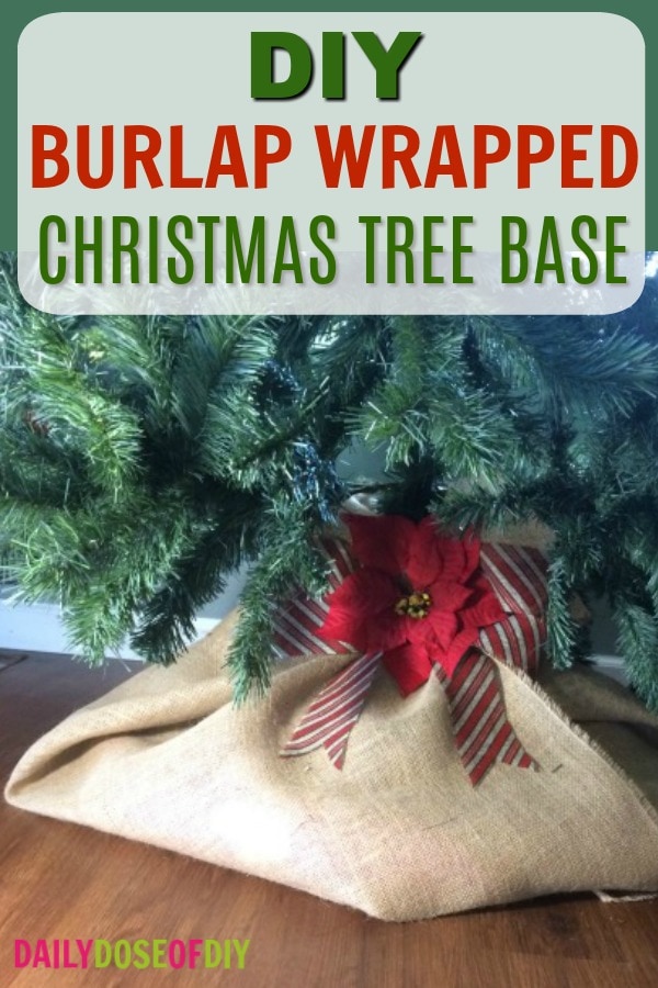 Amazingly Easy DIY Burlap Christmas Tree Skirt - Daily Dose of DIY