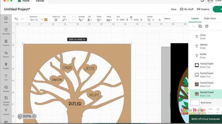 How to Make a Layered Paper Family Tree with Cricut - Daily Dose of DIY