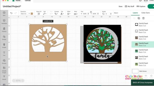 How to Make a Layered Paper Family Tree with Cricut - Daily Dose of DIY