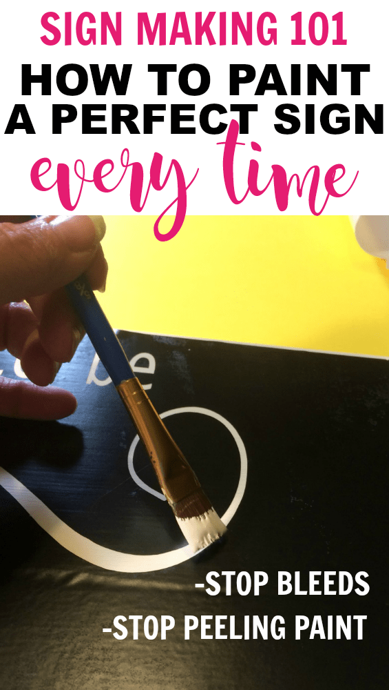 Secrets to a Perfect Hand Painted Sign With a Vinyl Stencil - Daily ...