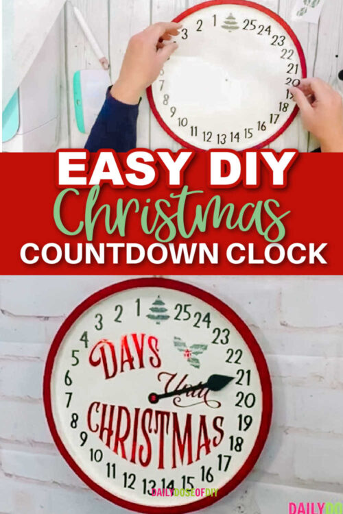 DIY Christmas Countdown Clock with Cricut - Daily Dose of DIY