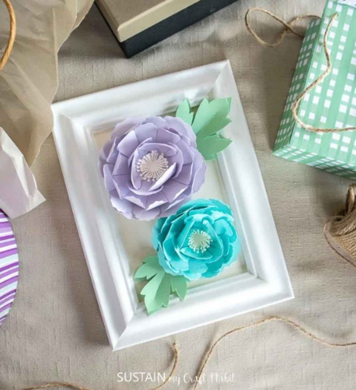 framed-paper-flower - Daily Dose of DIY