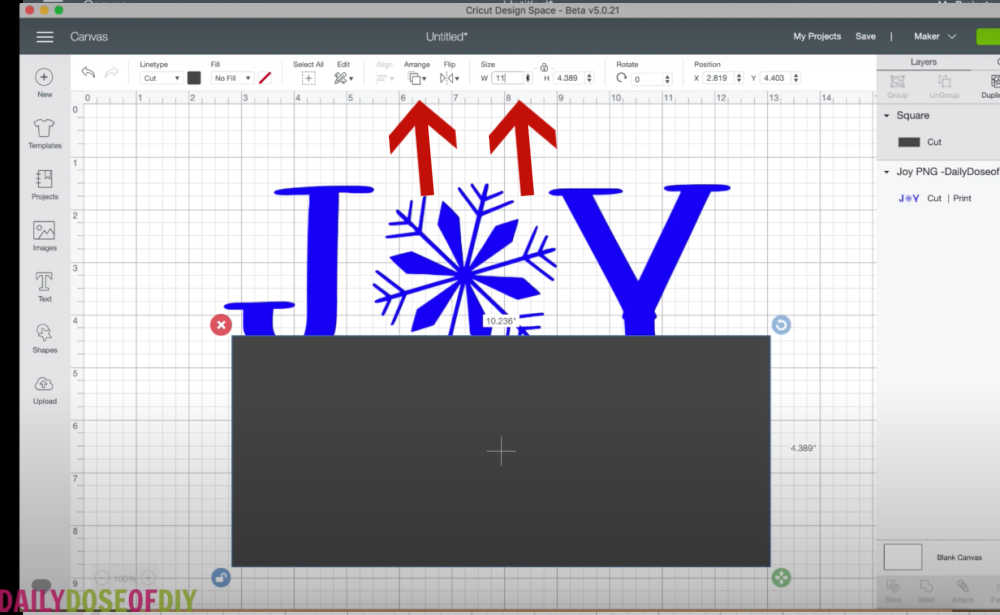 Fail Proof DIY Reusable Stencil With Cricut - Daily Dose of DIY