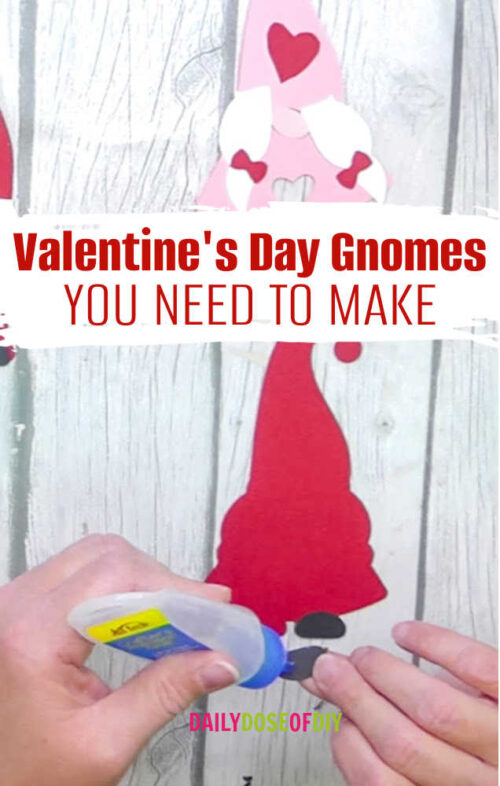 Easy and Cute Valentine's Day Gnome with Free SVG File - Daily Dose of DIY